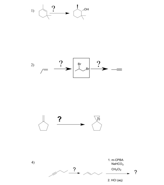 Solved 1. m-CPBA NaHCO3 CH2Cl2 2. HCI (aq) | Chegg.com