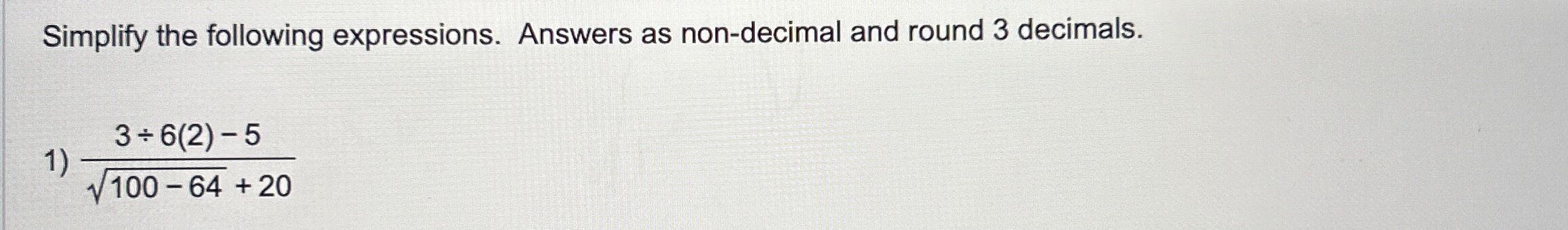 Solved Simplify the following expressions. Answers as | Chegg.com