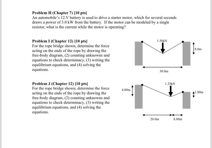 Solved Problem H (Chapter 7) [10 pts] An automobile's 12 .V | Chegg.com