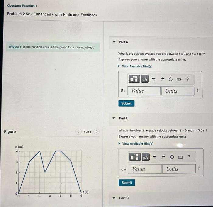 Solved (Figure 1) is the position-versus-time graph for a | Chegg.com