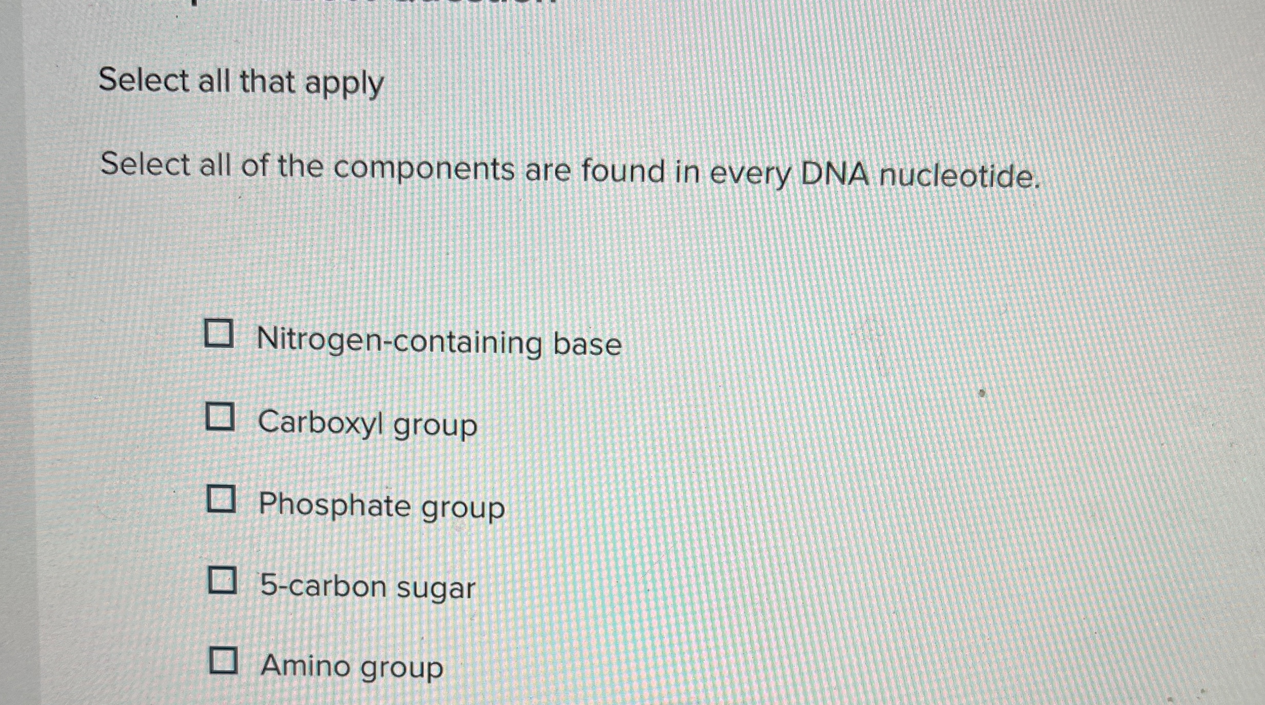 Solved Select all that applySelect all of the components are | Chegg.com