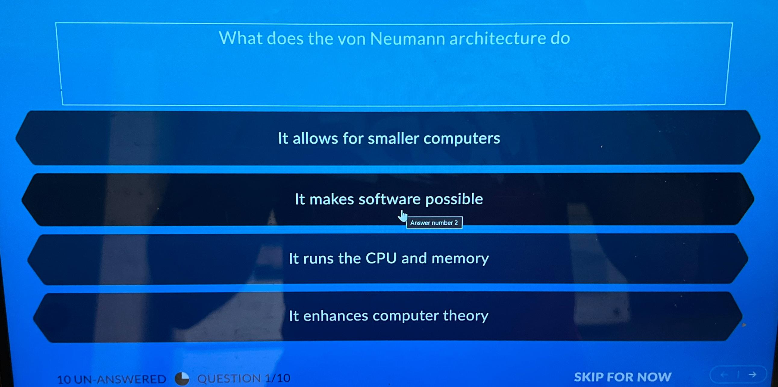 Solved What does the von Neumann architecture doIt allows | Chegg.com