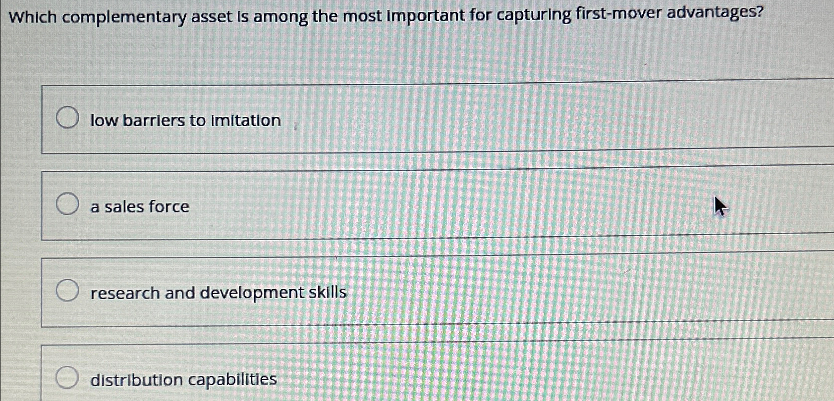 Solved Which complementary asset is among the most important | Chegg.com