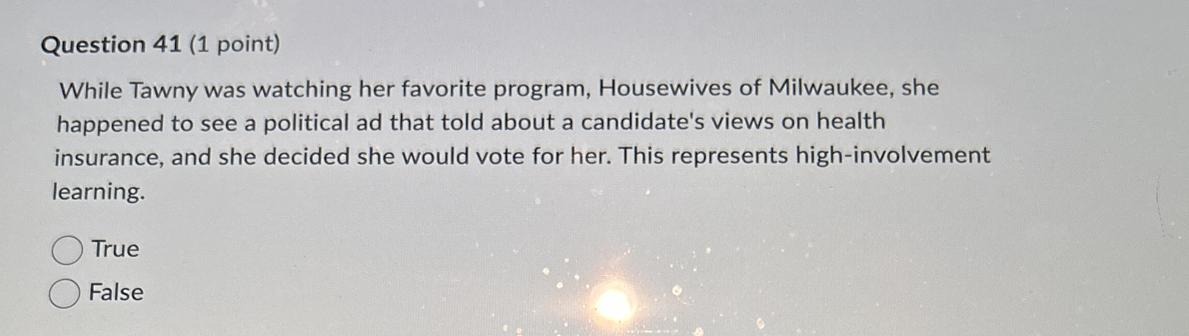 Solved Question 41 (1 ﻿point)While Tawny was watching her | Chegg.com