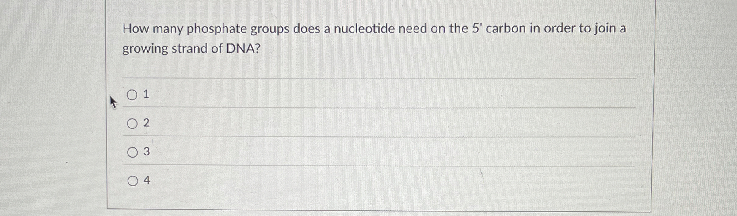 Solved How many phosphate groups does a nucleotide need on | Chegg.com