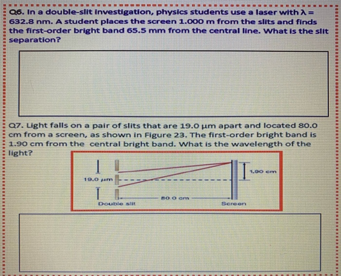 Solved www BBBBBB BBBBBBBBBBBBBE Q6. In a double-slit | Chegg.com