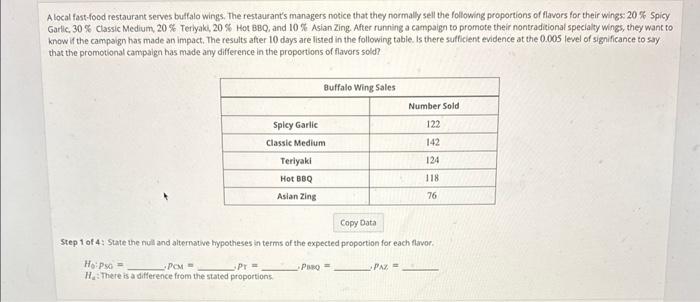 Solved A local fast-food restaurant serves buffalo wings, | Chegg.com