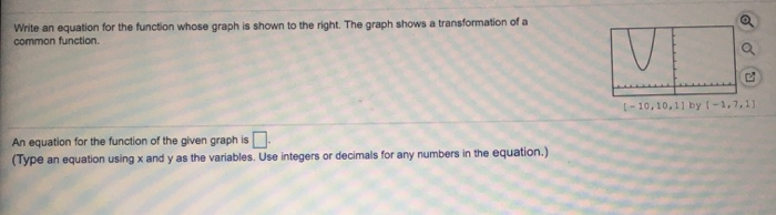 Solved Write an equation for the function whose graph is | Chegg.com