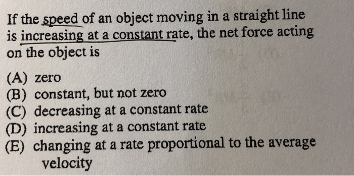 Solved If the speed of an object moving in a straight line | Chegg.com