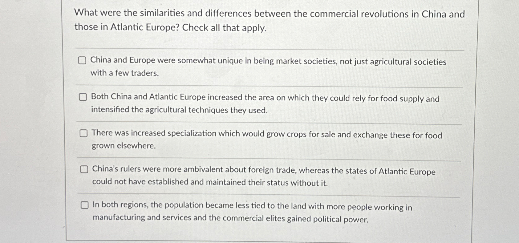 Solved What were the similarities and differences between | Chegg.com