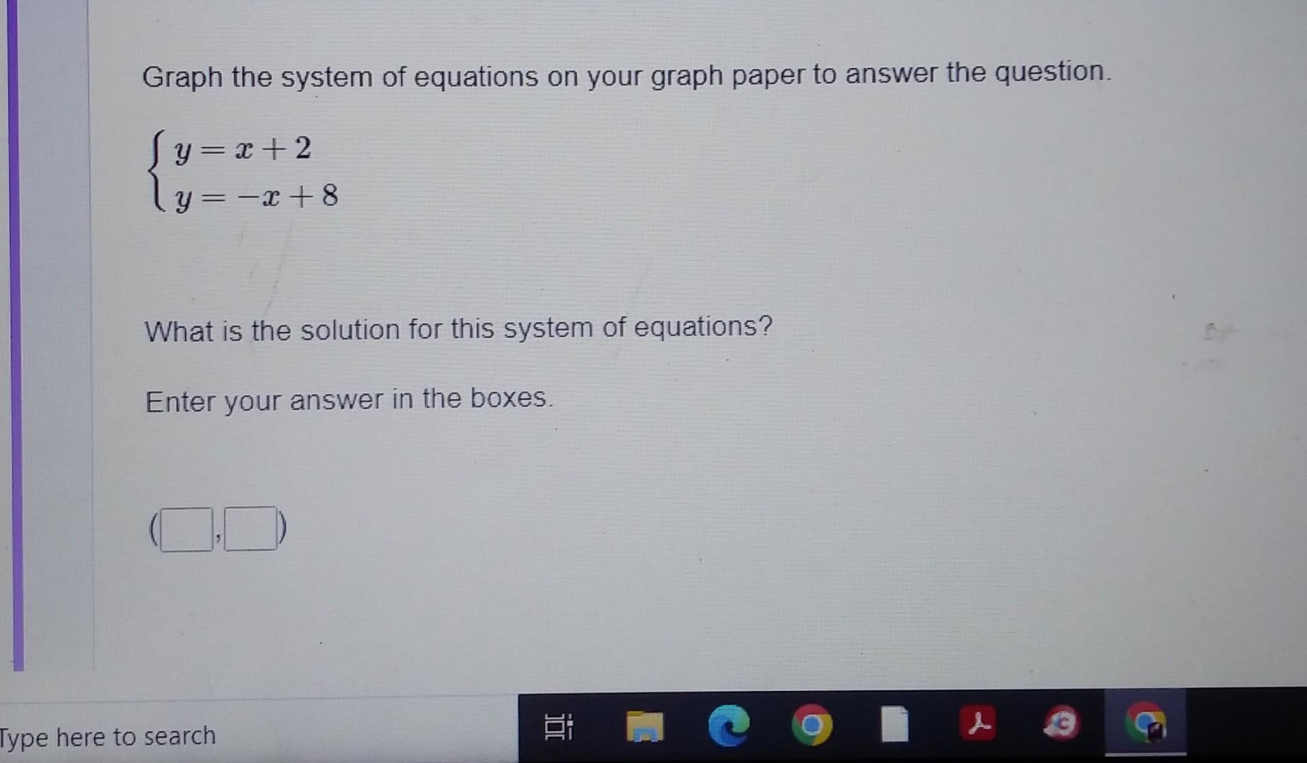 Solved Graph the system of equations on your graph paper to | Chegg.com
