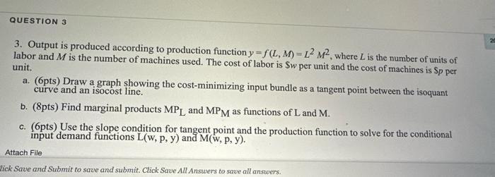 Solved a. Now, find the firm's cost-minimizing input bundle | Chegg.com