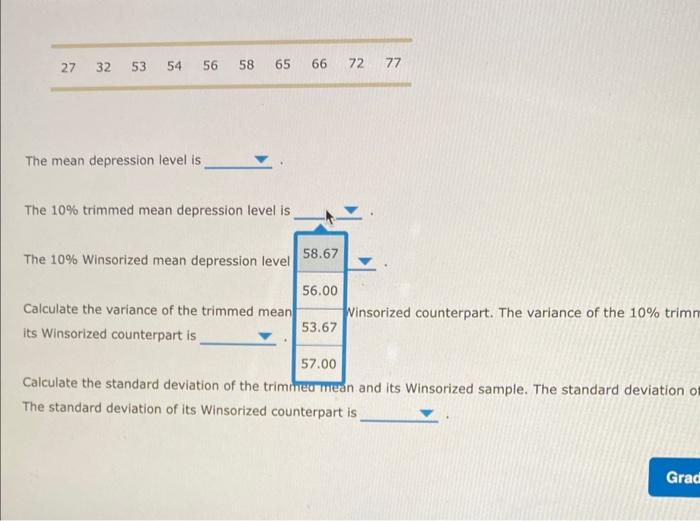Solved 10. Winsorized variance and standard deviation The | Chegg.com