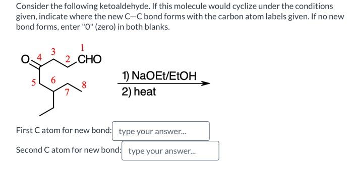 Solved Consider the following ketoaldehyde. If this molecule | Chegg.com
