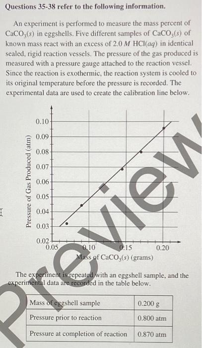 Solved Questions 35-38 refer to the following information. | Chegg.com