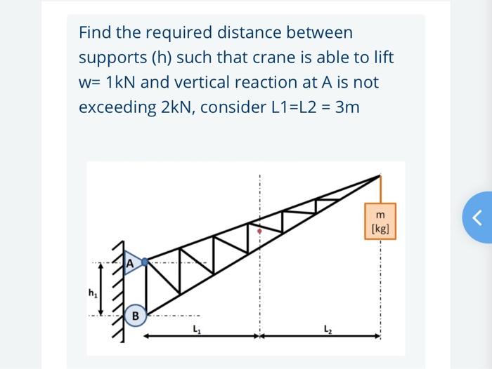 Solved Find the required distance between supports (h) such | Chegg.com