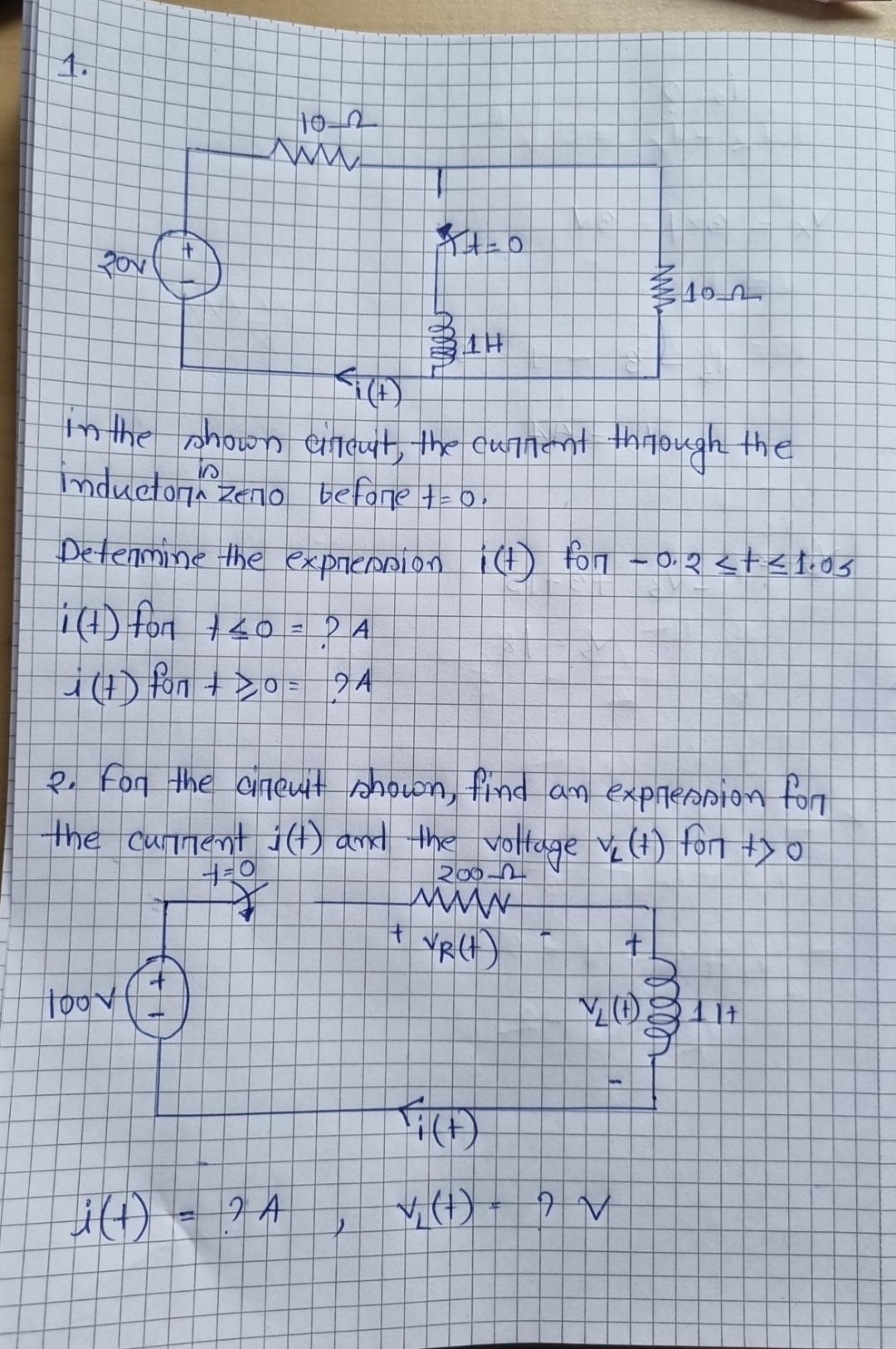 Solved 10Ωin the shown circuit, the currient through the | Chegg.com