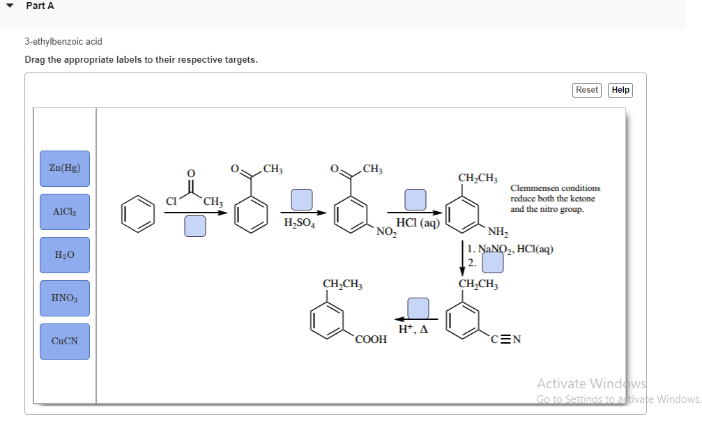 Solved 3-ethylbenzoic acidDrag the appropriate labels to | Chegg.com
