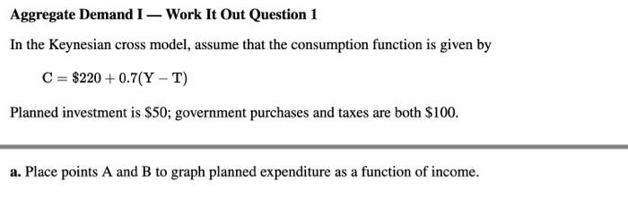 Solved Aggregate Demand I - Work It Out Question 1 In the | Chegg.com