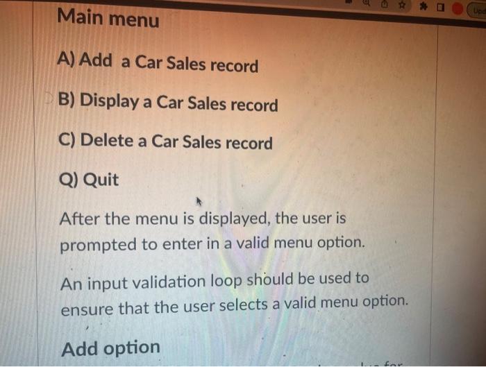 Solved Key-value data store: PickleDB Python Car Sales | Chegg.com