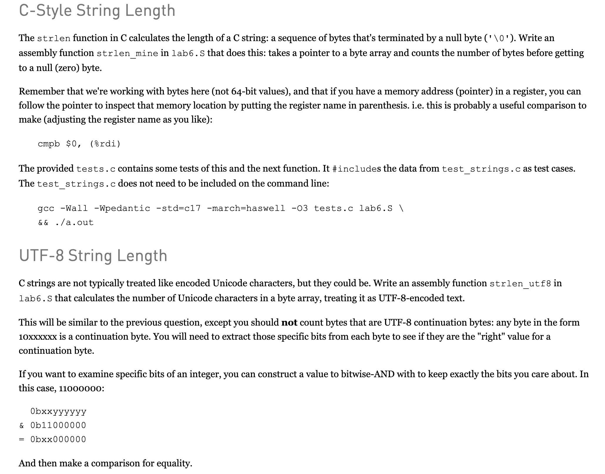 Solved C Style String Lengththe Strlen Function In C