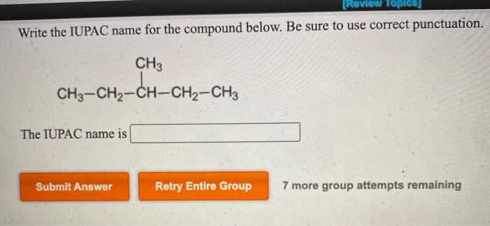 Solved [Review Draw a structural formula for | Chegg.com