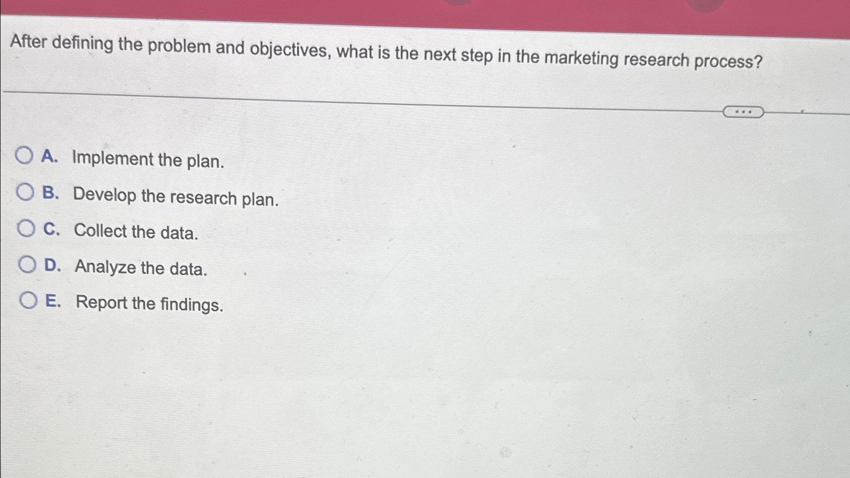 Solved After defining the problem and objectives, what is | Chegg.com