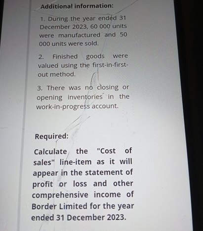 Solved Additional information:During the year ended 31 | Chegg.com