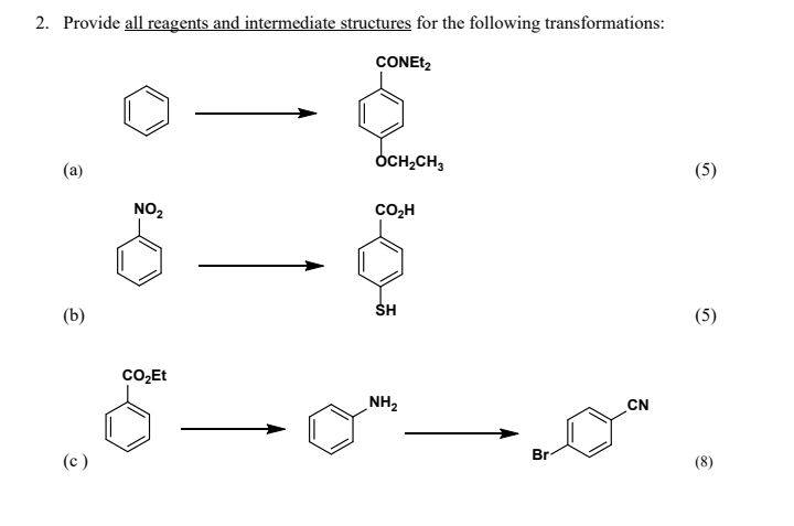Solved Provide all reagents and intermediate structures for | Chegg.com