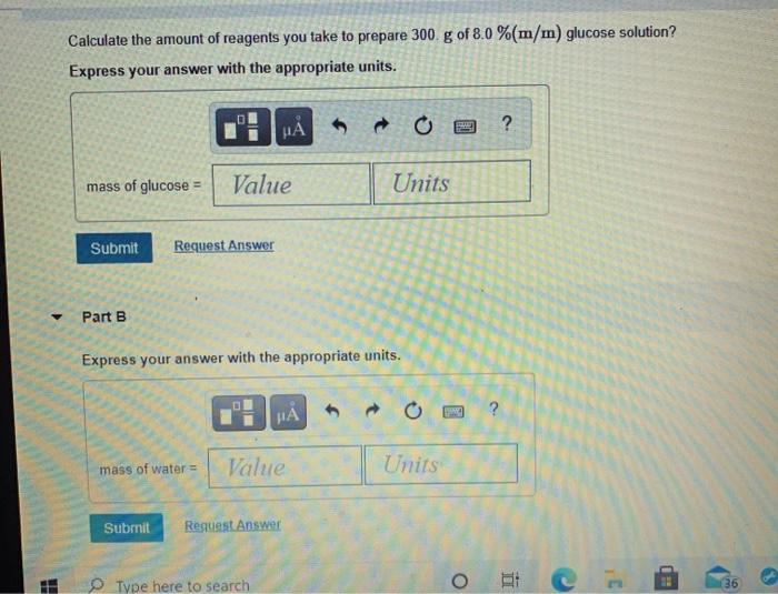 Solved Calculate the amount of reagents you take to prepare | Chegg.com
