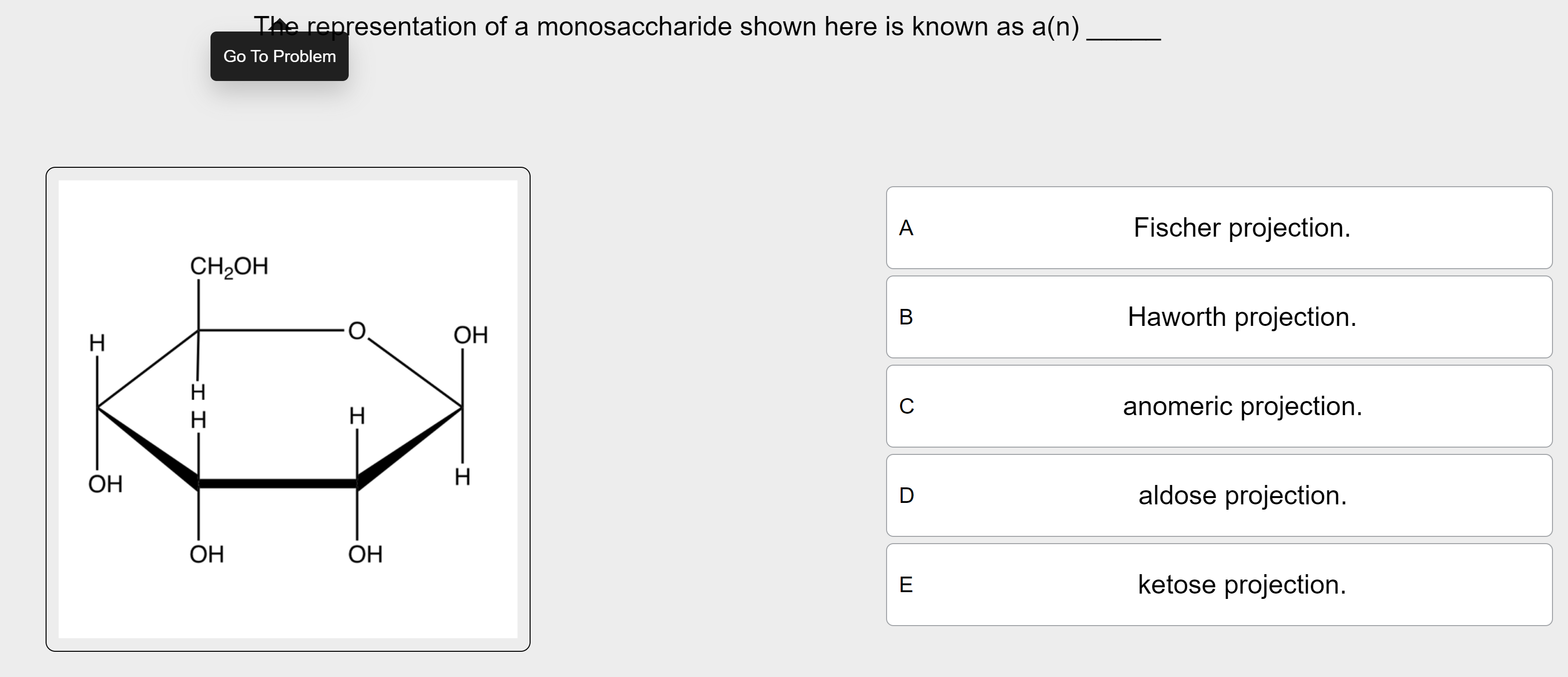 Solved The representation of a monosaccharide shown here is | Chegg.com