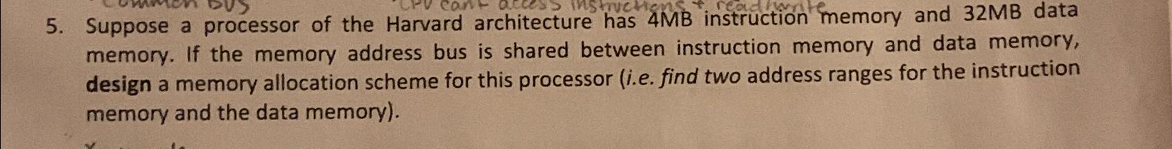 Solved Suppose a processor of the Harvard architecture has | Chegg.com
