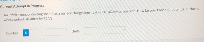 Solved Current Attempt in Progress An infinite nonconducting | Chegg.com