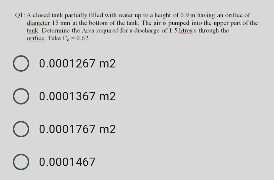Solved Q1:A closed tank partially filled with water up to a | Chegg.com