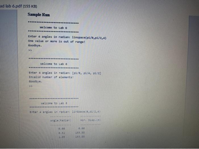 Solved 1. Create a new script file named Lab6_Drive.m. 2. | Chegg.com
