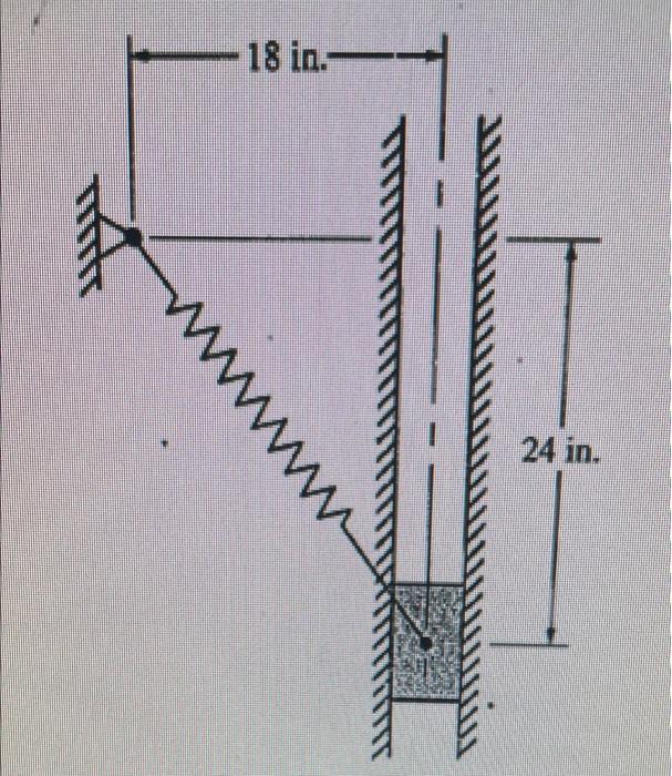 Solved The 50lb sliding block may slide freely on the | Chegg.com
