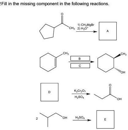 Solved Fill in the missing component in the following | Chegg.com