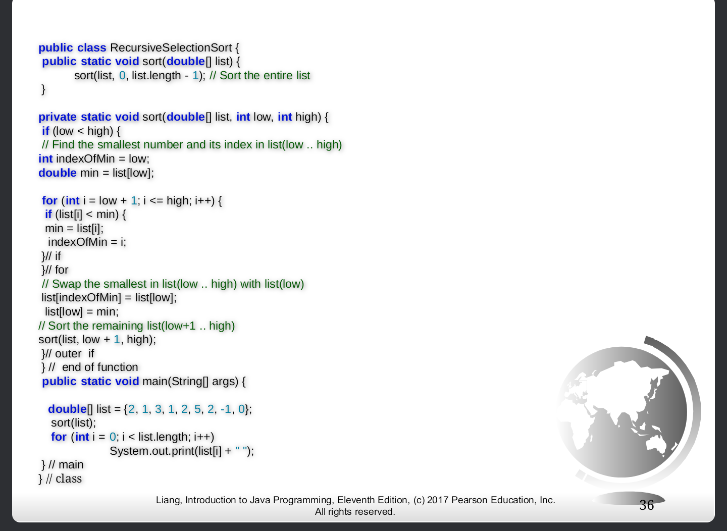 Solved slide 35 list Trace selection Sort | Mind call low | Chegg.com