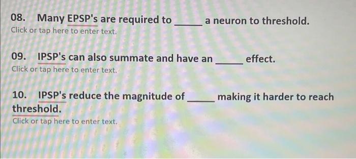 Solved Synaptic Potentials and Cellular Integration 01. | Chegg.com Solved Synaptic Potentials and Cellular Integration 01. | Chegg.com
