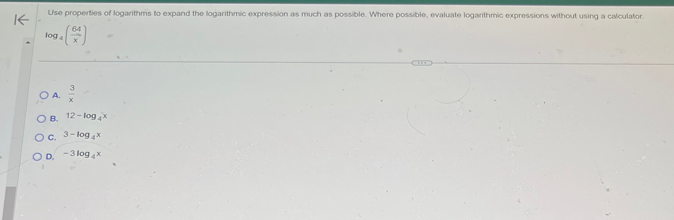 Solved Use properties of logarithms to expand the | Chegg.com