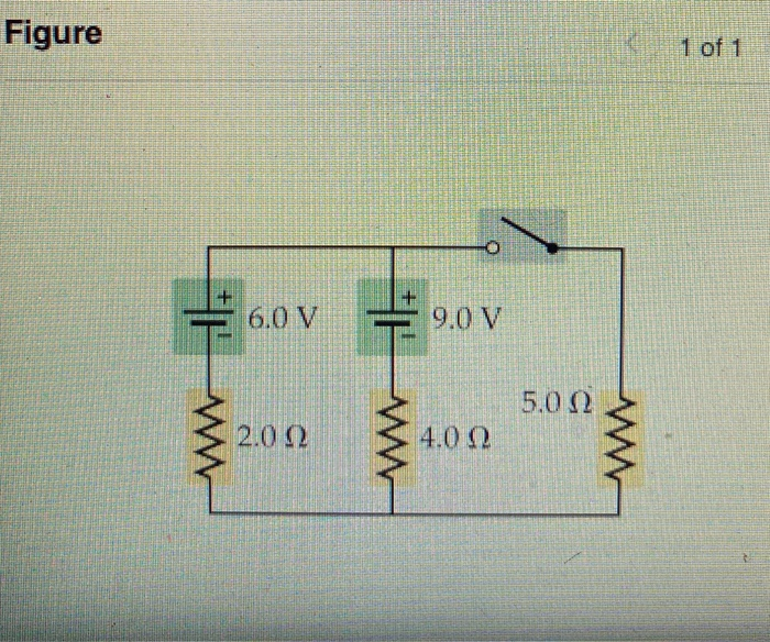 Solved Two batteries and three resistors are connected as | Chegg.com