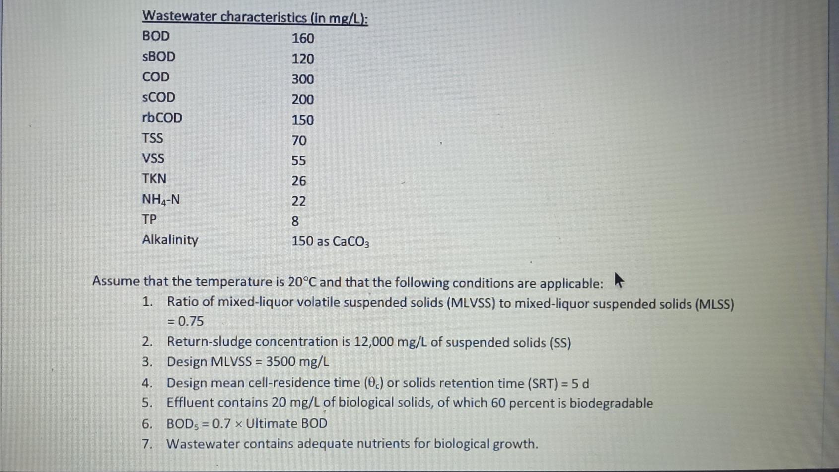 Solved IV. Complete-mix Activated Sludge System Design a | Chegg.com