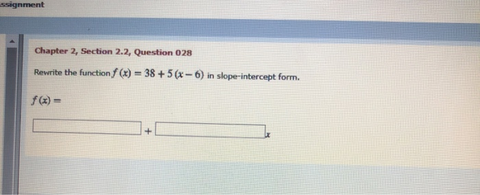 Solved ssignment Chapter 2, Section 2.2, Question 028 | Chegg.com