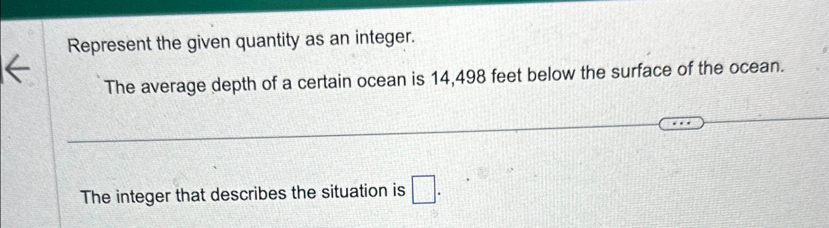 Solved Represent the given quantity as an integer.The | Chegg.com