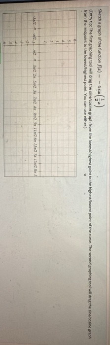 Solved Sketch a graph of the function f(x) = - 4sin (Entry | Chegg.com