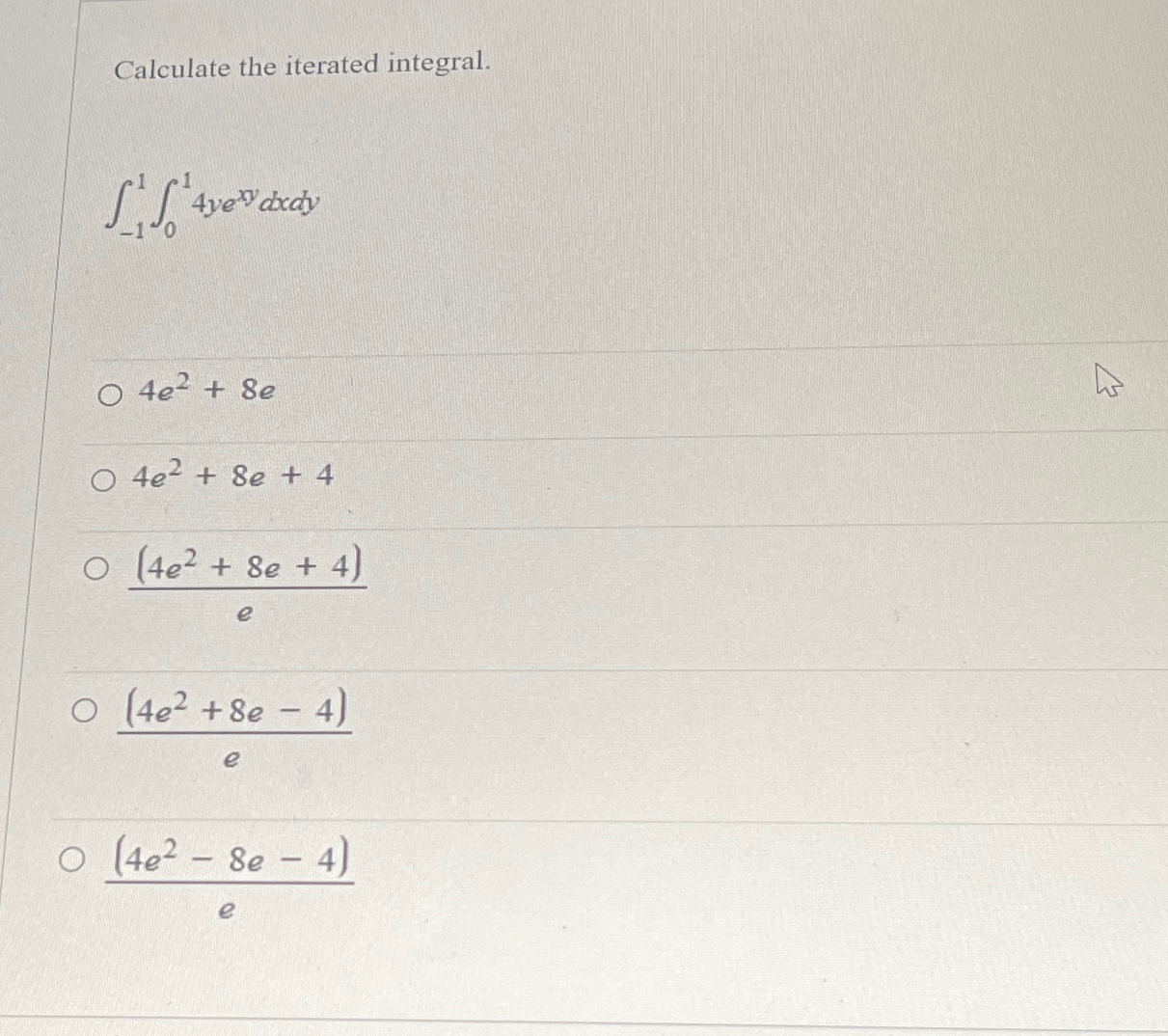 Solved Calculate the iterated | Chegg.com