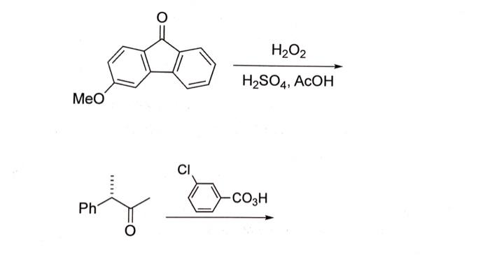 Solved H2O2 H2SO4, ACOH Meo CI Ph my Goan | Chegg.com