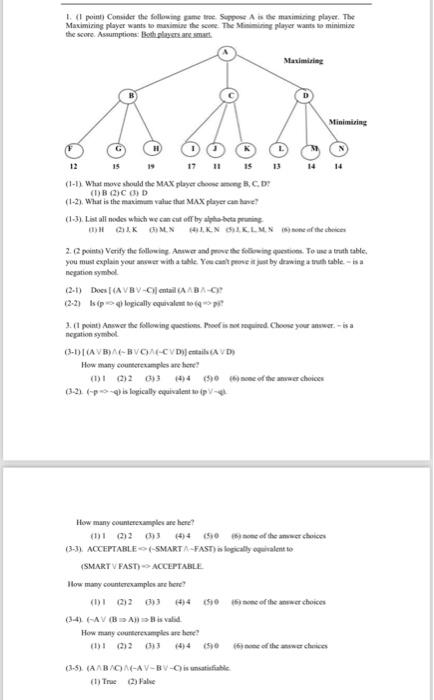 Solved the score. Assumptions: Boch playcre ane smat. (1-1). | Chegg.com