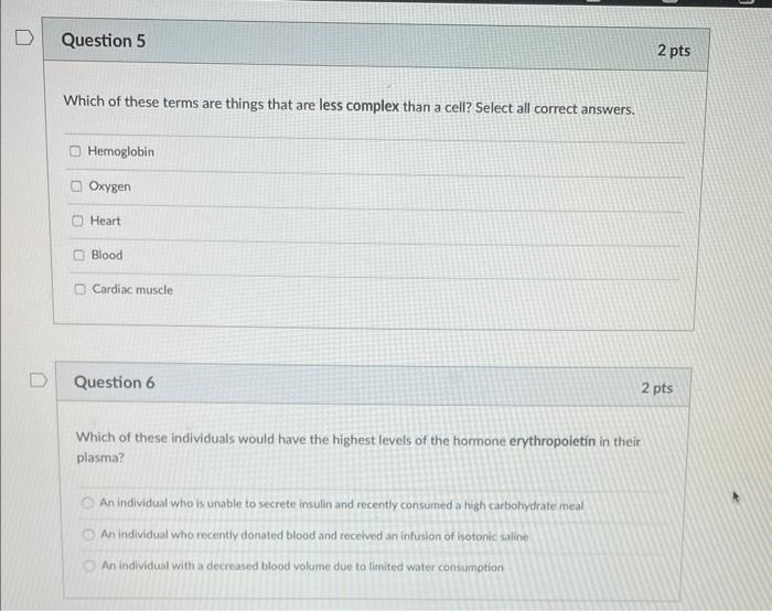 Solved Which of these terms are things that are less complex | Chegg.com