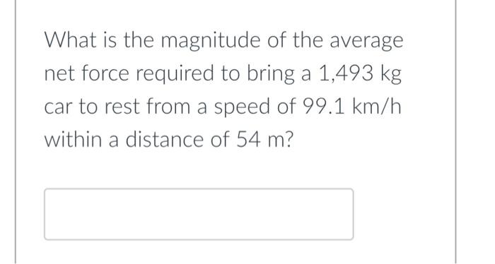 Solved What is the magnitude of the average net force | Chegg.com